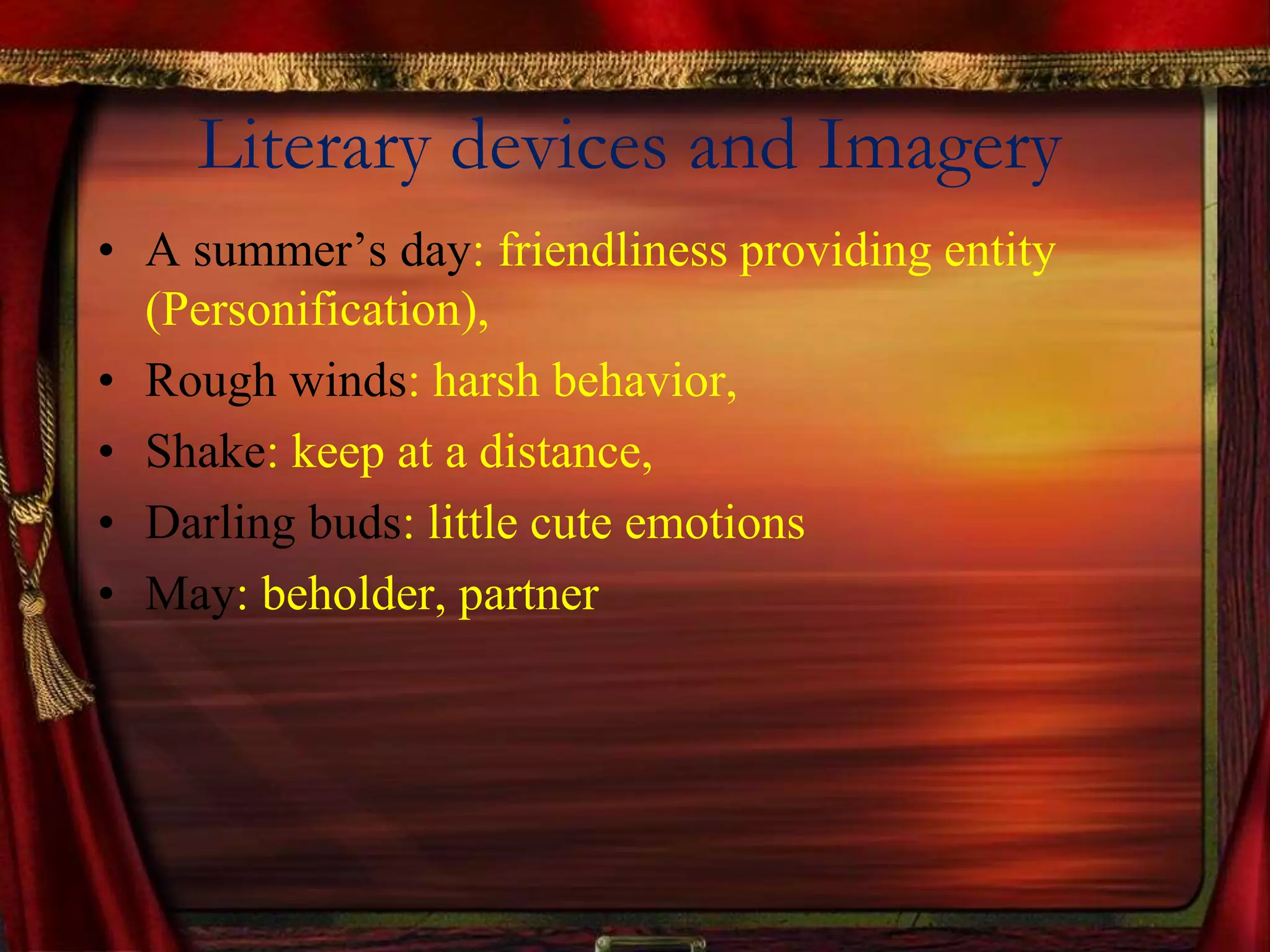 Analysis sonnet 18 | PPTX