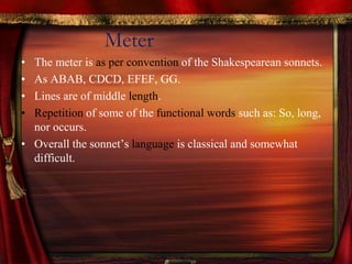 Analysis sonnet 18 | PPTX