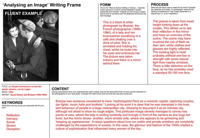 Photography Analysis Support Sheet | PPT | Photography | Arts and Crafts
