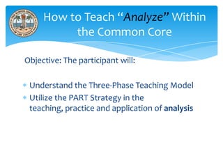 Analysis training modified | PPT