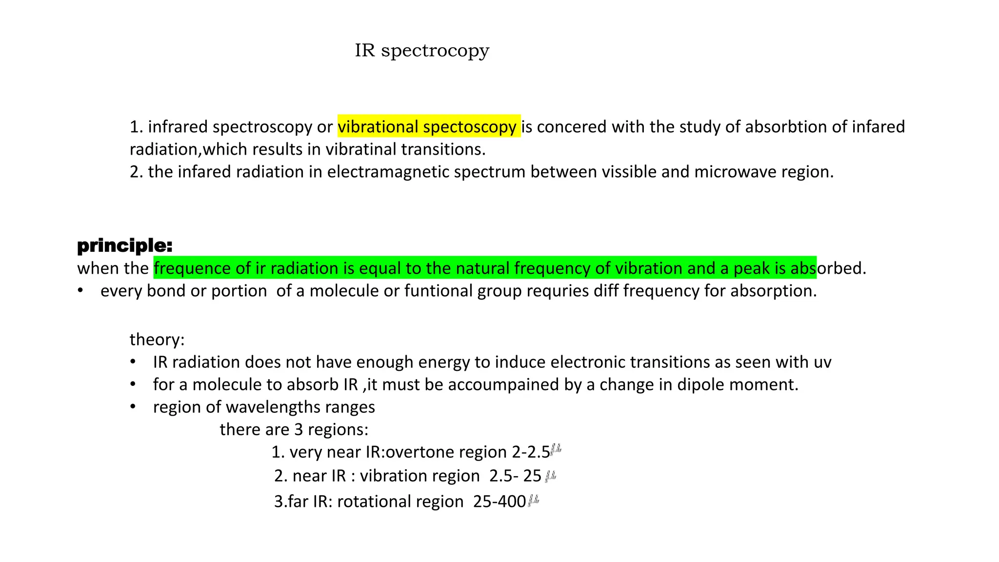 Main Points of UV and IR spectroscopy BY Puttamreddykavyasri | PPTX