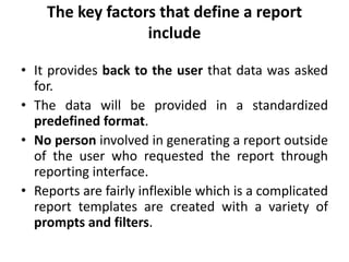 Analysis vs reporting | PPTX