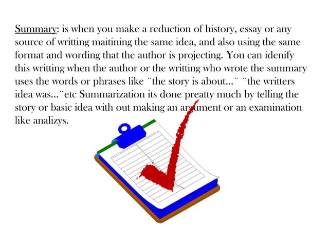 Analysis vs summary | PPT