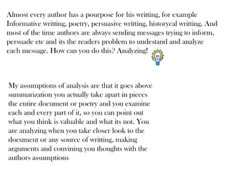 Analysis vs summary | PPT