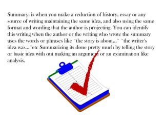 Analysis vs summary | PPT