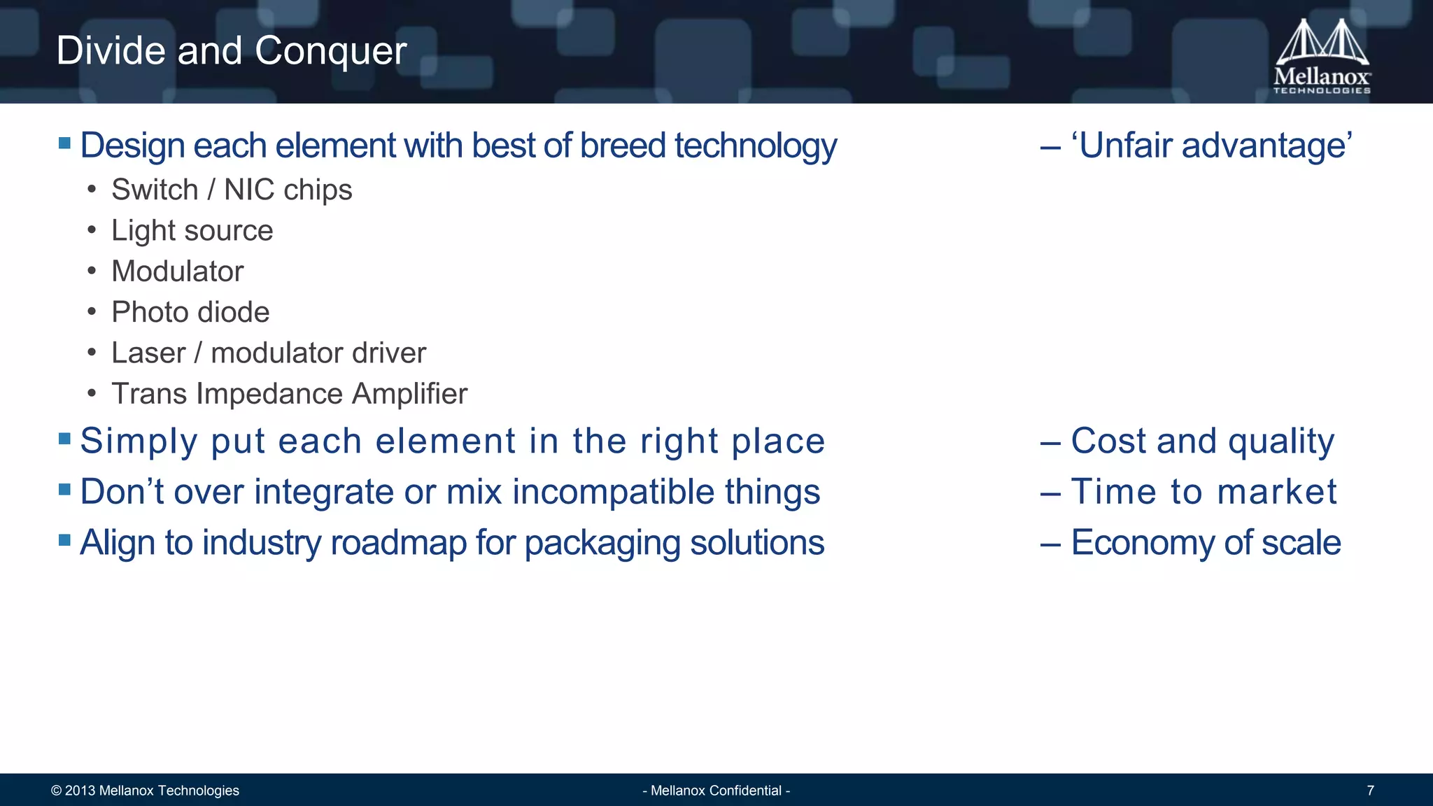 Mellanox's Operational Excellence | PPTX