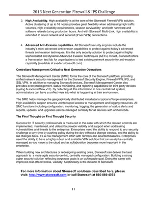 Analyst report for Next Generation Firewalls | PDF