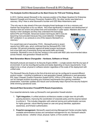 Analyst Report for Next Generation Firewall | PDF