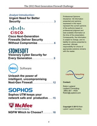 Analyst Report for Next Generation Firewall | PDF