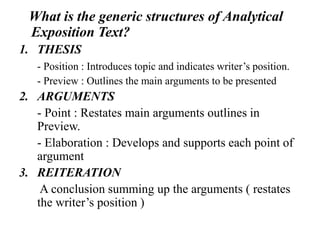 Analytical Exposition Text | PPTX