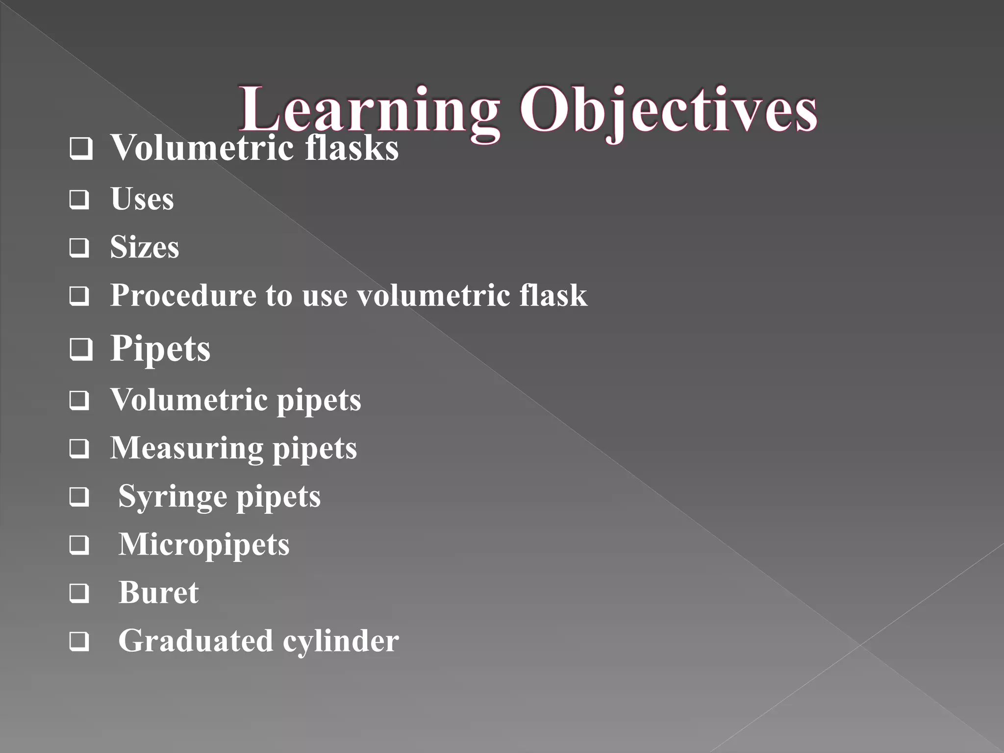 VOLUMETRIC MEASUREMENTS ANALYTICAL CHEMISTRY | PPTX