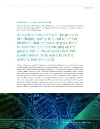 Analytical Storytelling: From Insight to Action | PDF