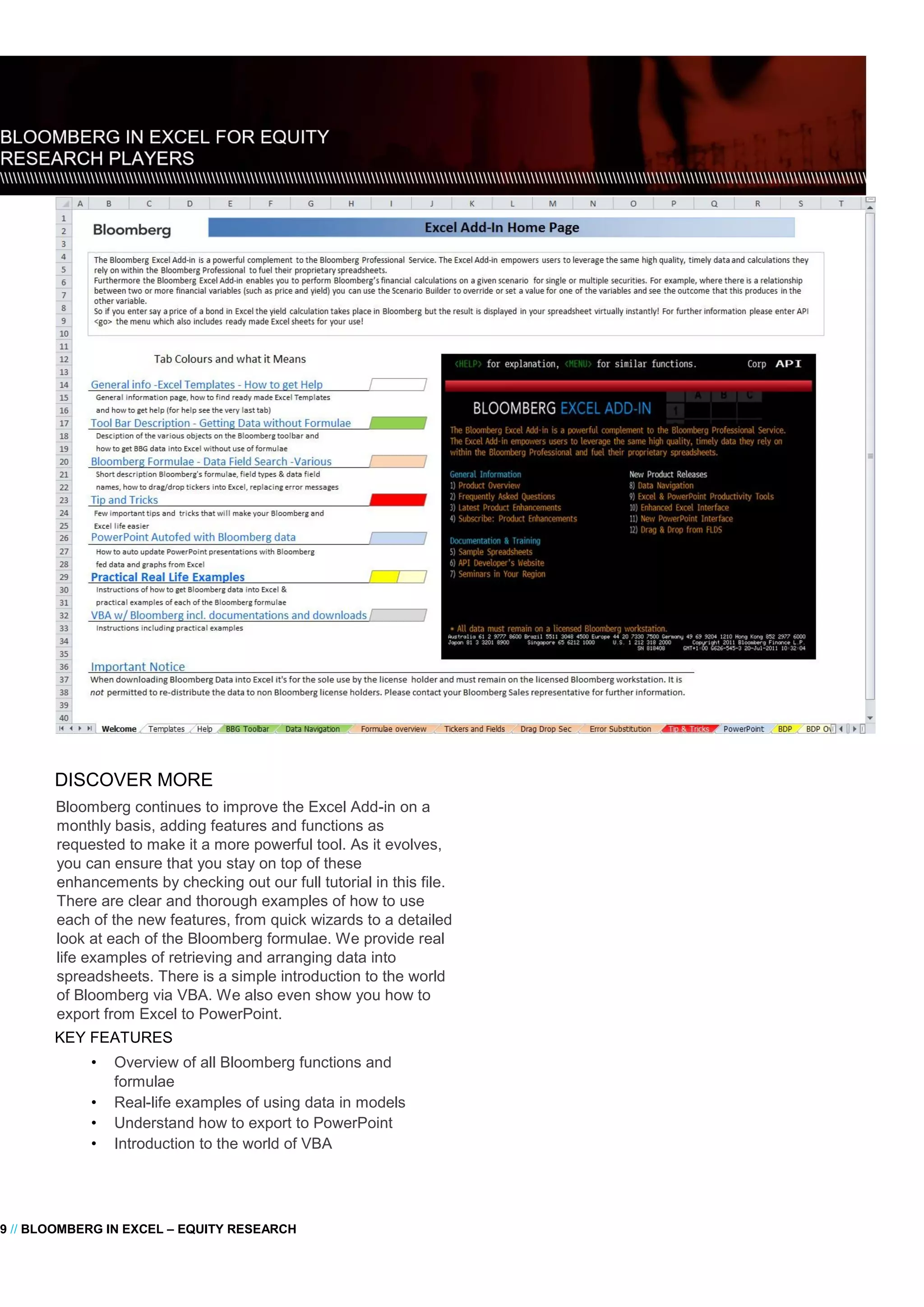 Analytical tools-bloomberg-equity-research-in-excel | PDF