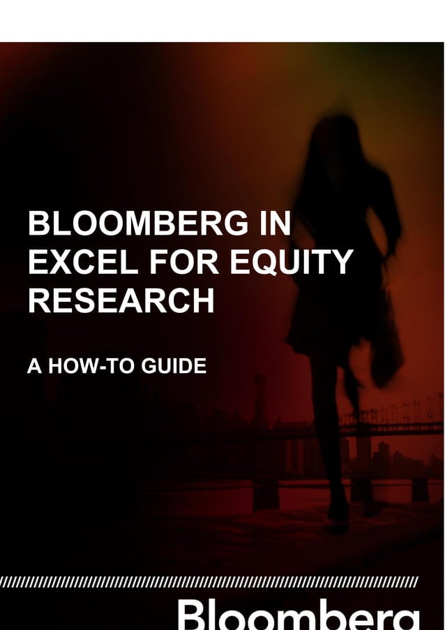 Analytical tools-bloomberg-equity-research-in-excel | PDF | Desktop ...