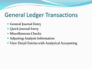 Analytical Accounting | PPTX
