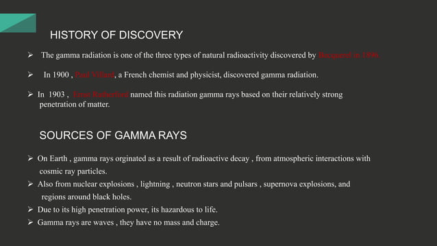 Gamma ray spectroscopy | PPTX | Chemistry | Science