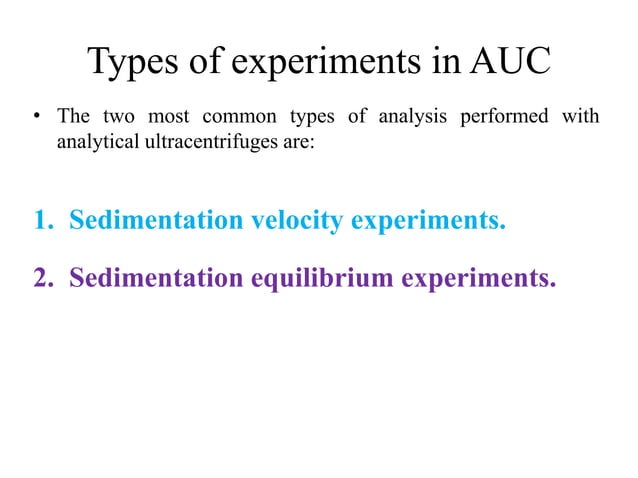 Analytical centrifugation | PPTX | Chemistry | Science