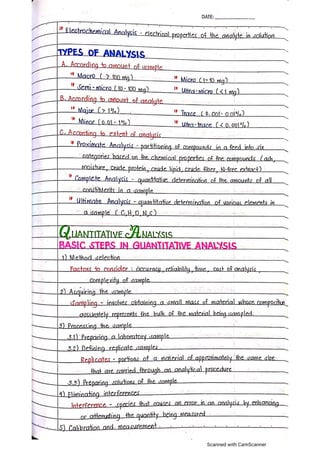 Analytical Chemistry Reviewer - Chem Eng | PDF
