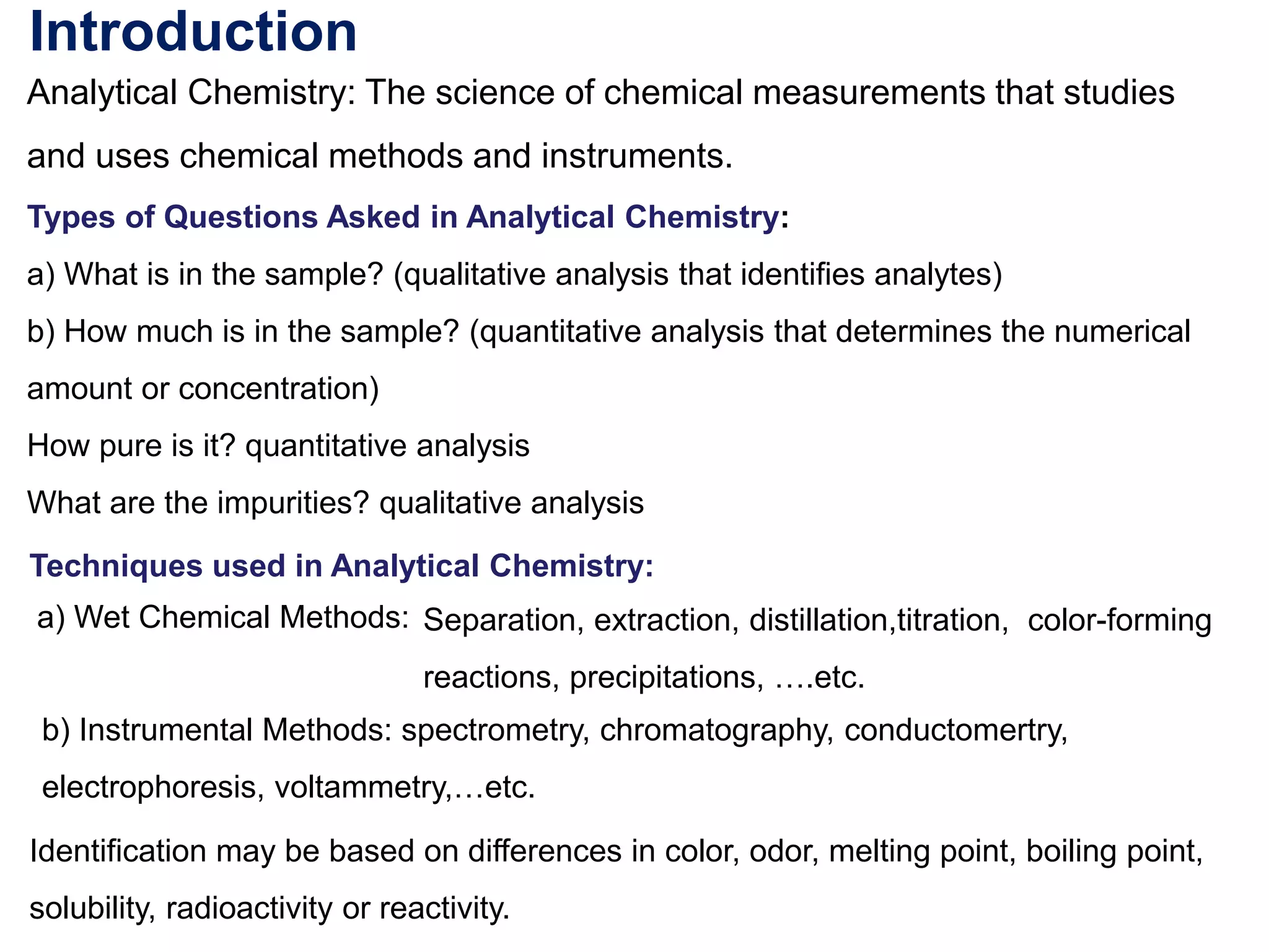 Analytical chemistry ch01 chemical measurements | PDF