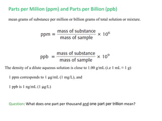 Analytical chemistry ch01 chemical measurements | PDF