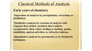 Analytical chemistry ppt | PPT