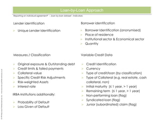 Analytical Credit Dataset - Update March 2016 | PDF