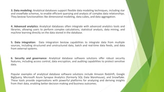 Analytical Database Software Solutions | PPT