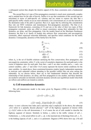 Analytical Dynamic Traffic Assignment Models | PDF