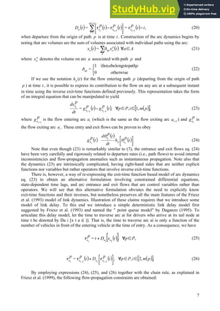 Analytical Dynamic Traffic Assignment Models | PDF