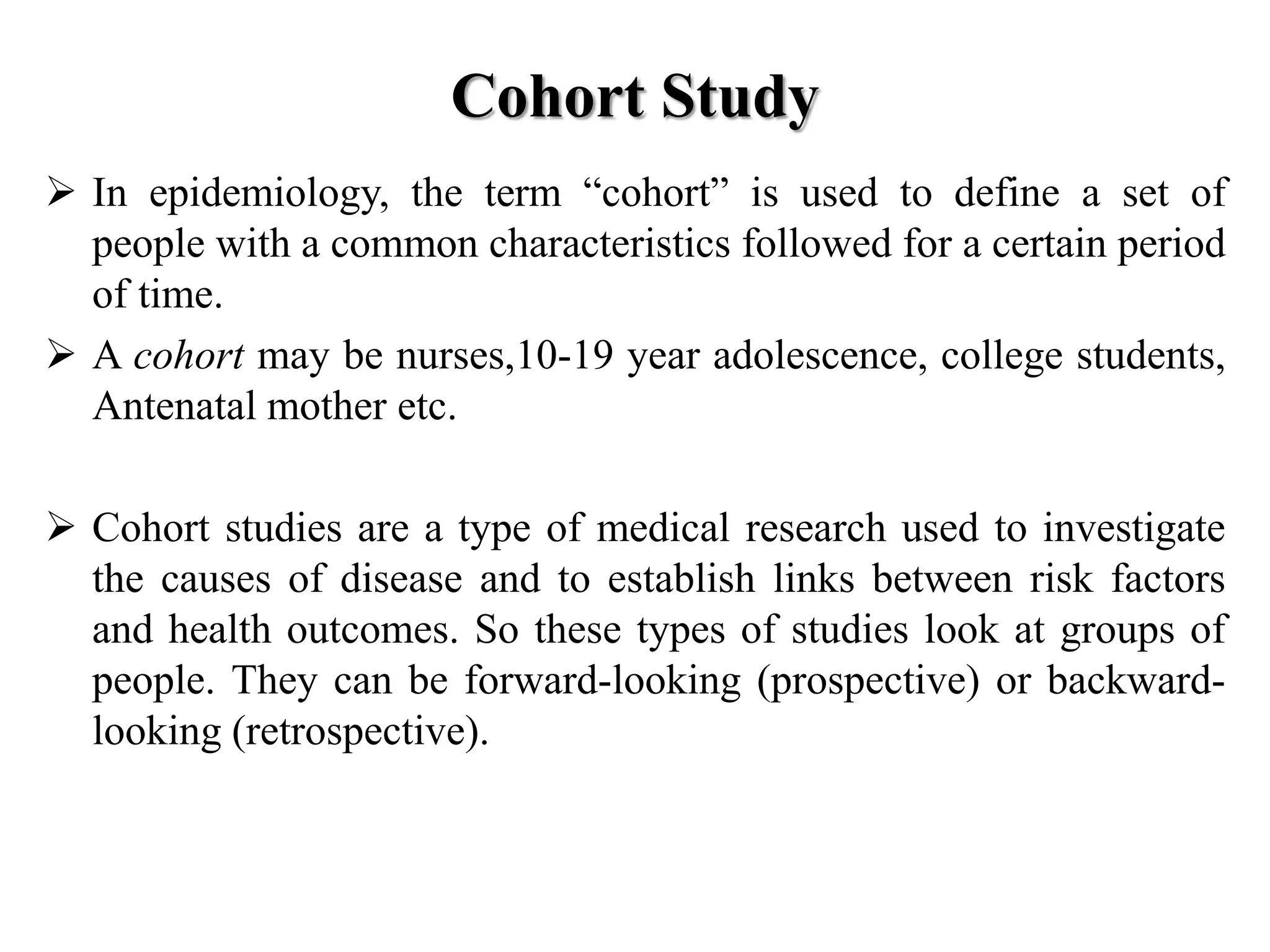 Analytical epidemiology cross sectional and cohort | PPTX