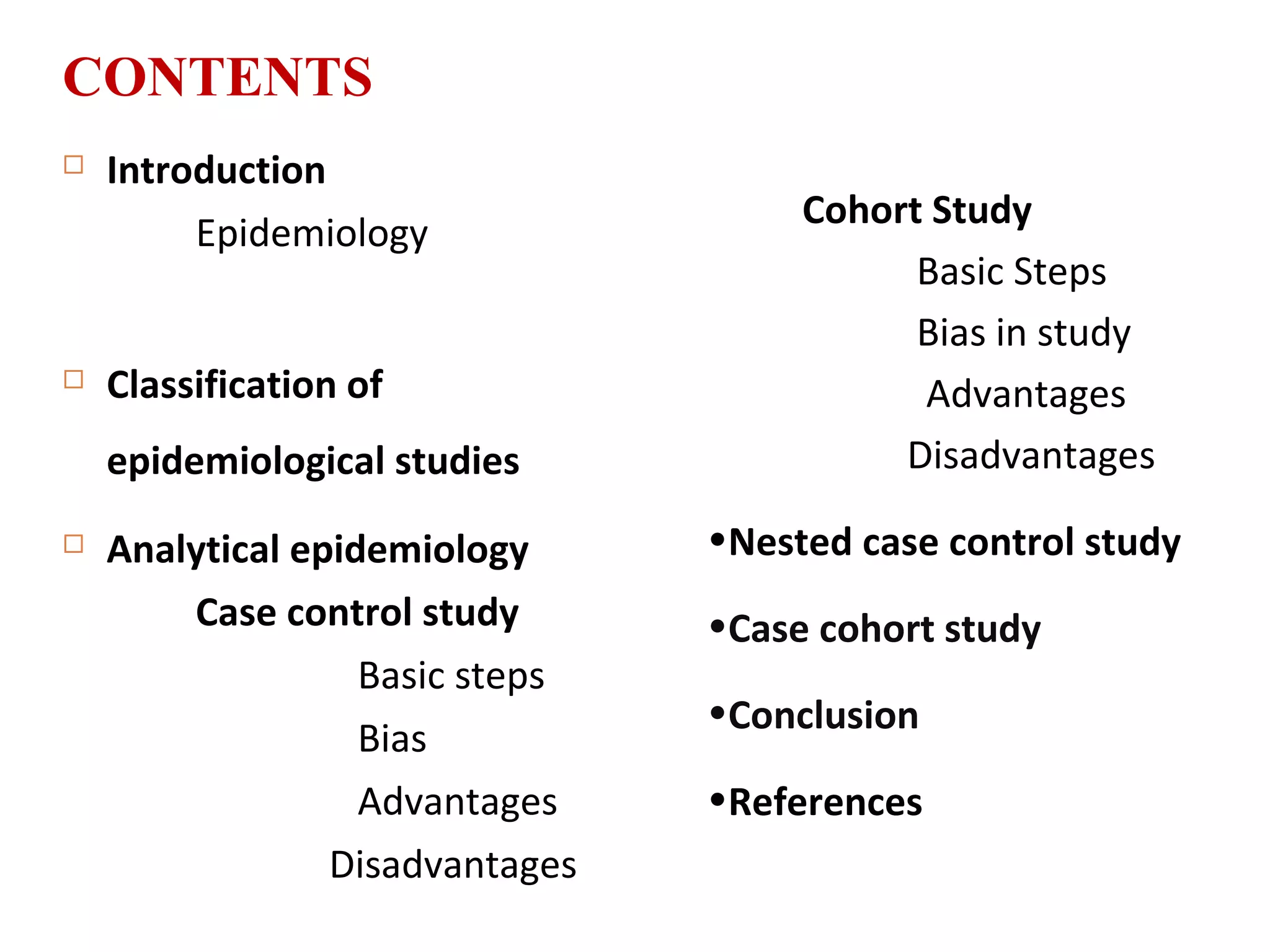 Analytical epidemiology (1) | PPT