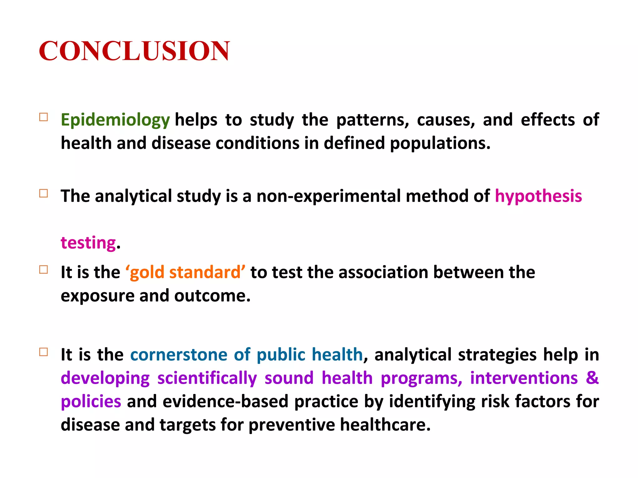 Analytical epidemiology (1) | PPT