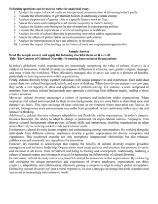 Analytical Essay development, techniques, format, elements, features ...