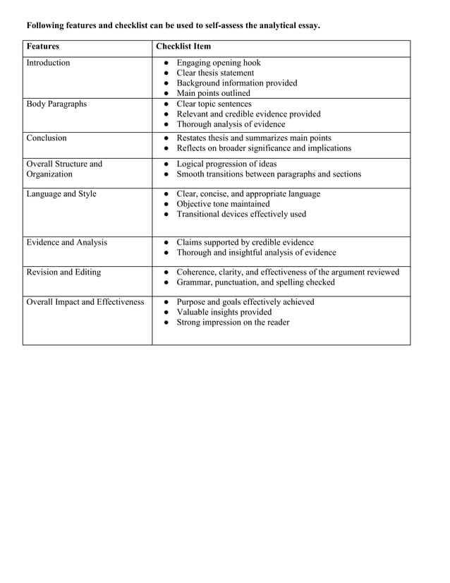 Analytical Essay development, techniques, format, elements, features, samples.pdf