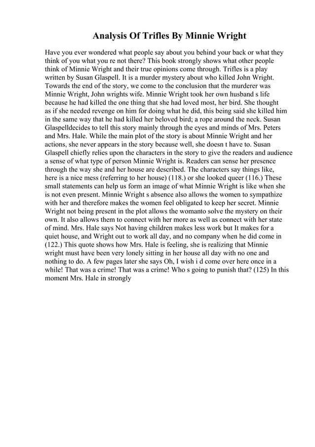 Analytical Essay Introduction Example | PDF