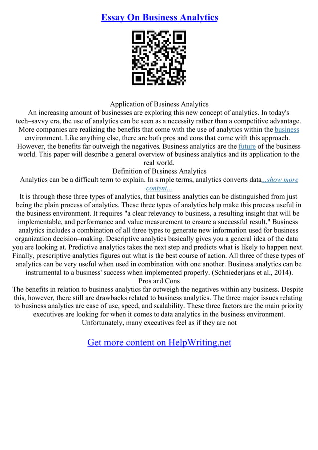 Analytical Essay Sample | PDF