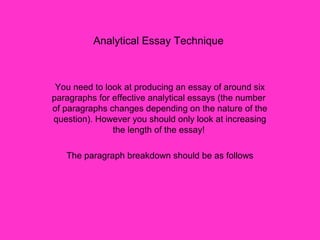 Analytical essay technique | PPT