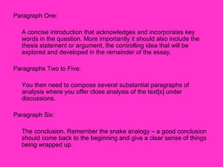 Analytical essay technique | PPT