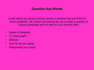 Analytical essay technique | PPT