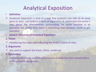 Analytical exposition | PPT