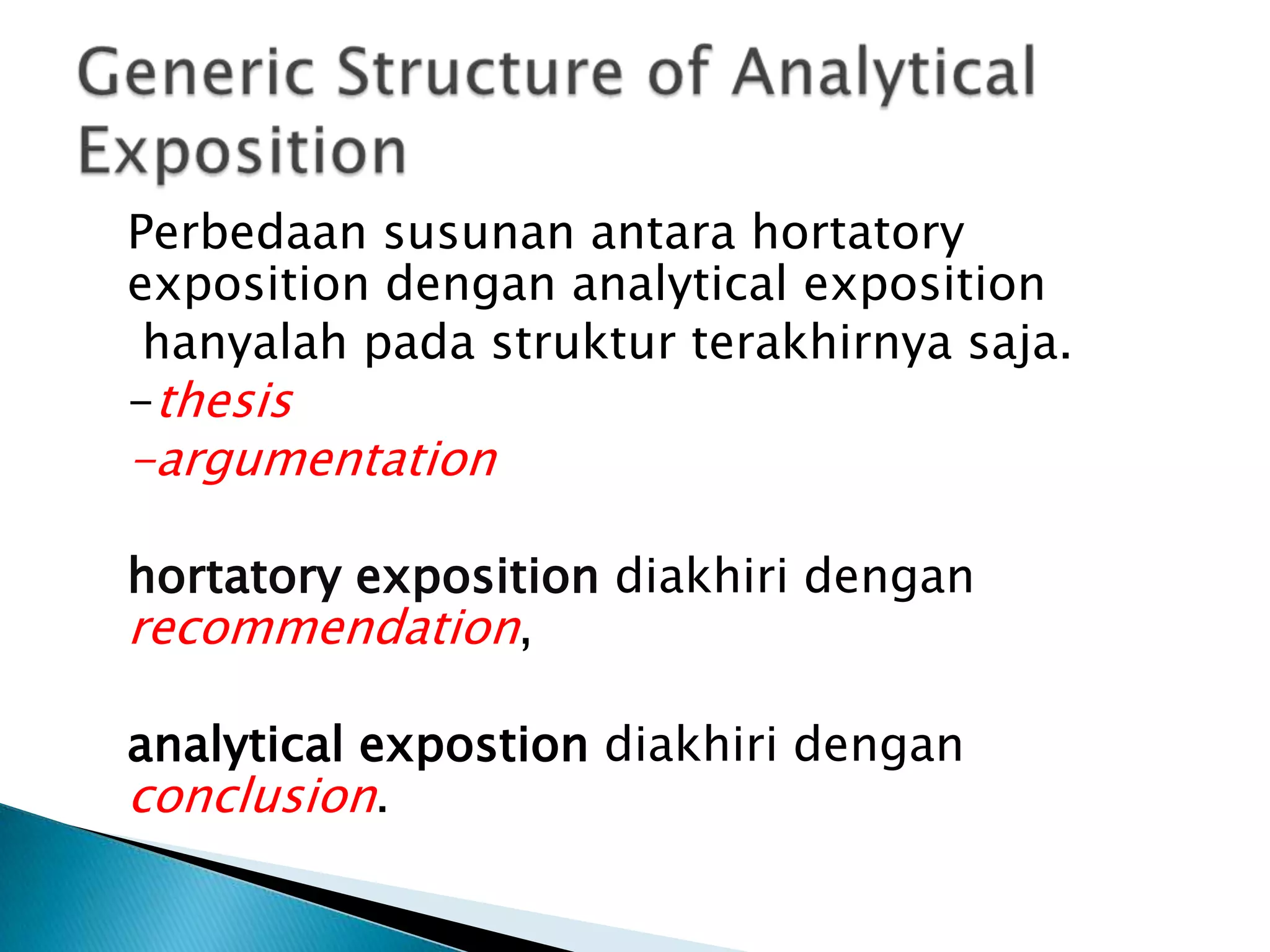 Analytical exposition | PPTX