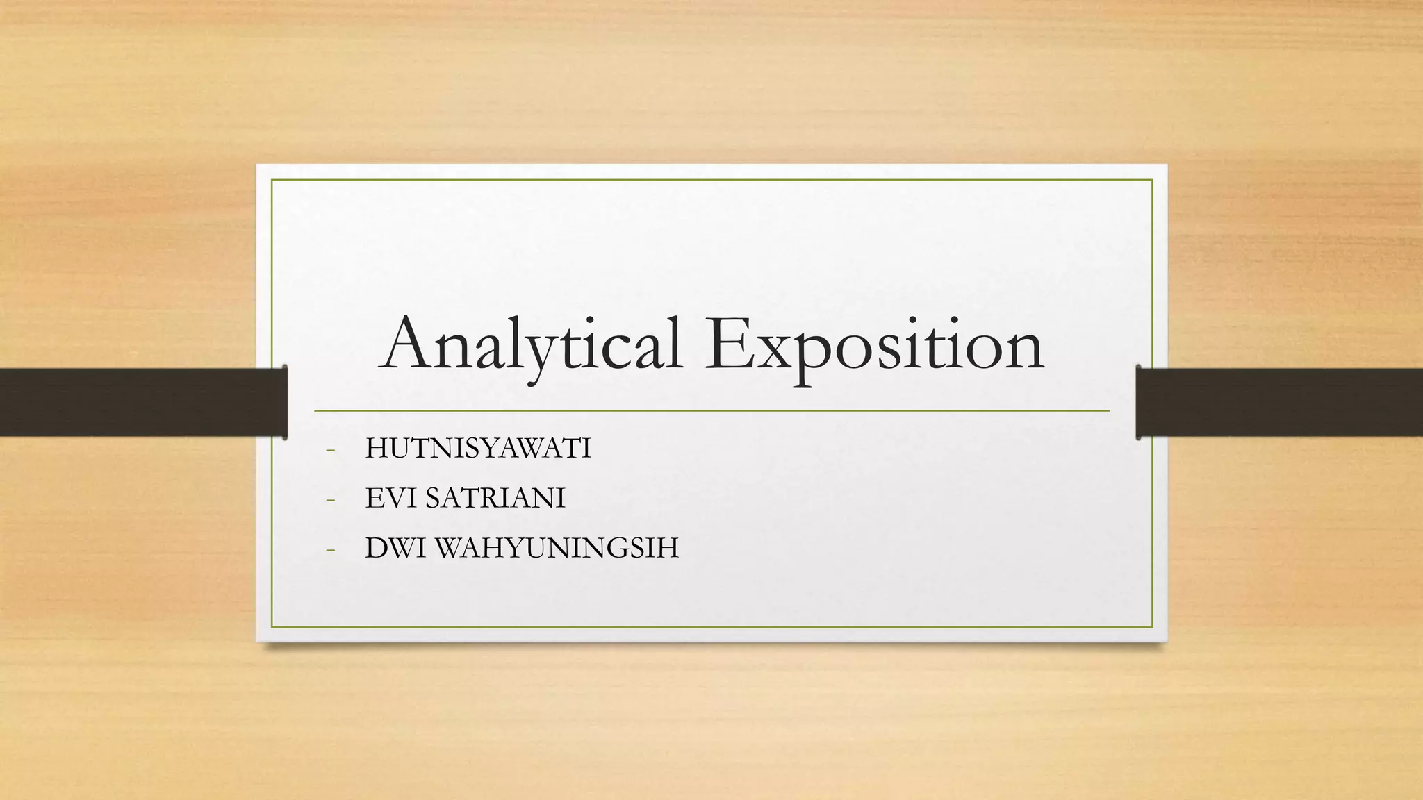 Analytical exposition klp. iv | PPT