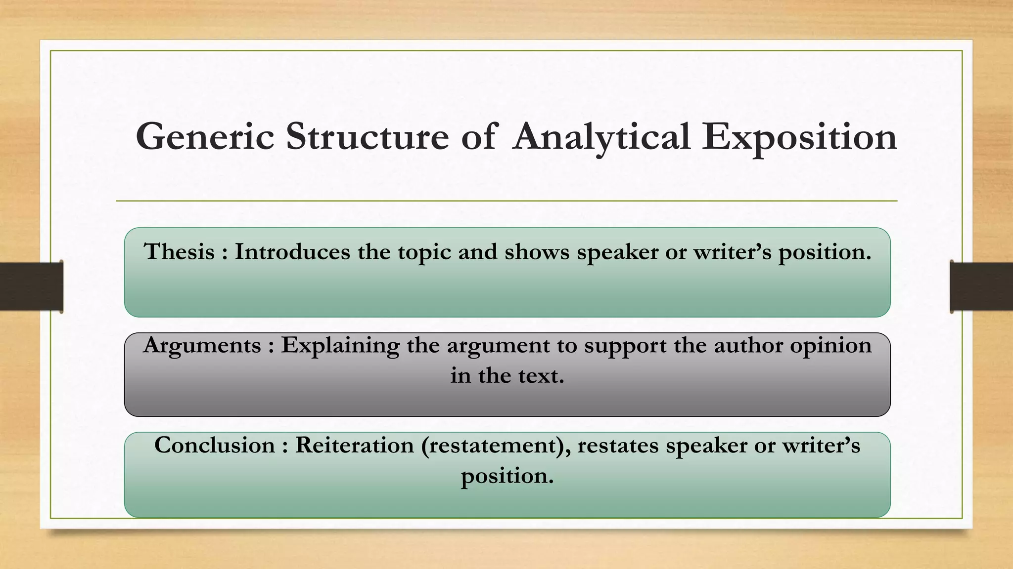 Analytical exposition | PPTX