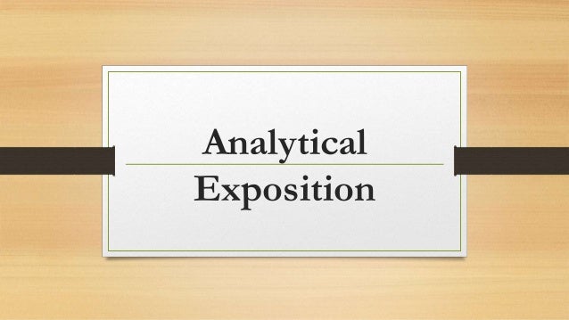 Analytical exposition