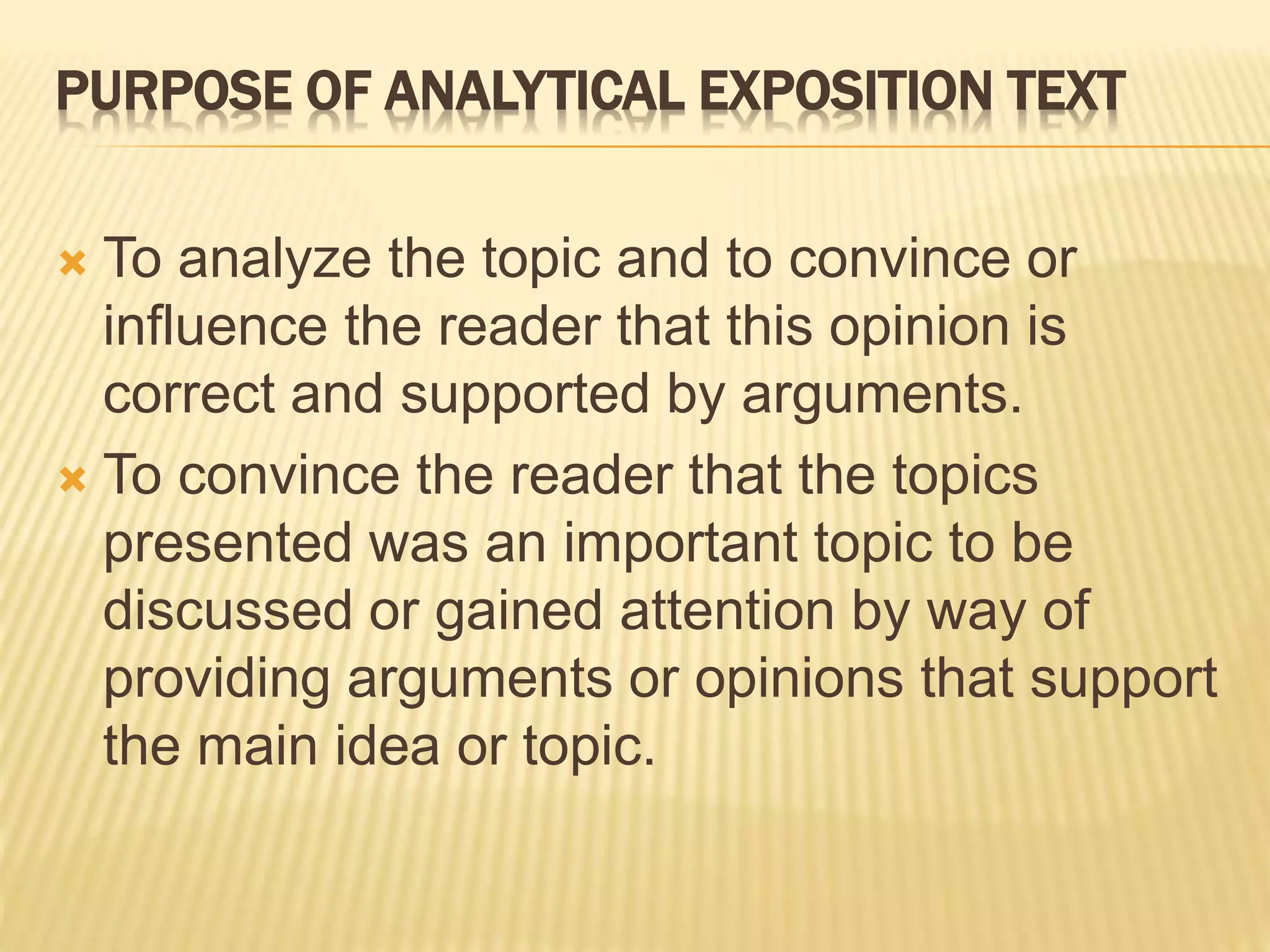 Analytical expositon text | PPTX