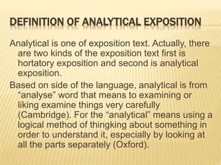 Analytical expositon text | PPT