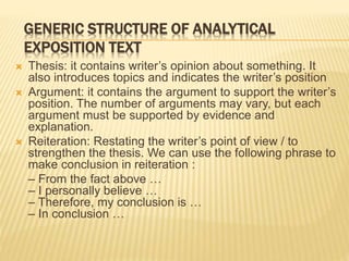 Analytical expositon text | PPT