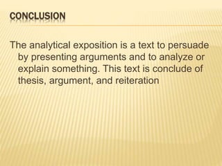 Analytical expositon text | PPT
