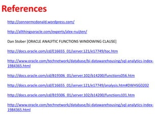 Analytical Functions for DWH | PPT