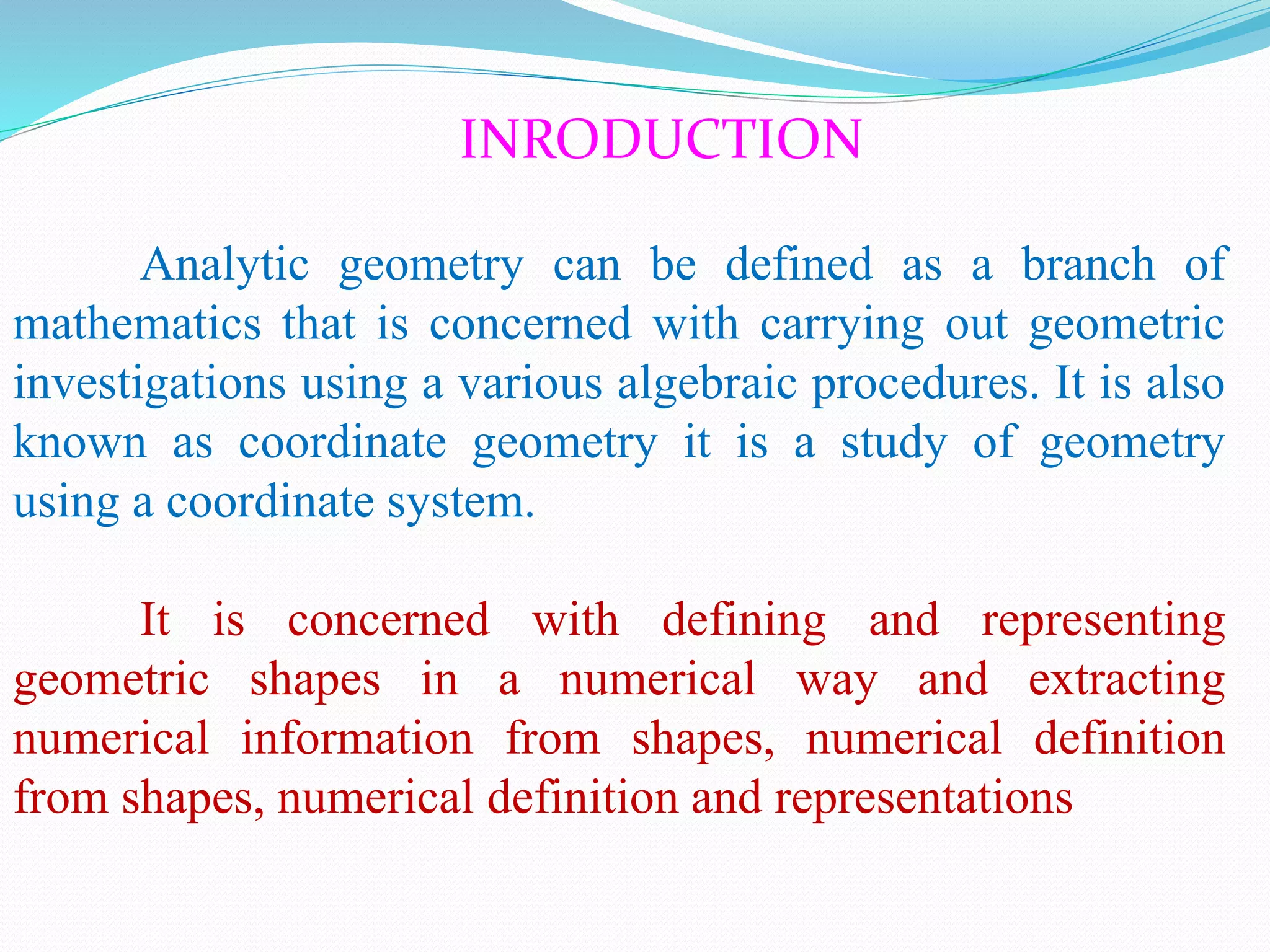 Analytical geometry | PPTX